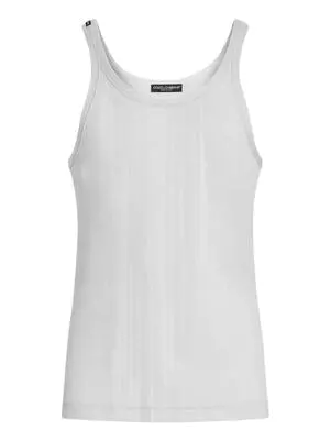 Dolce & Gabbana Ribbed Tank Top - Grey