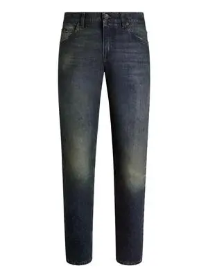 Dolce & Gabbana Logo-plaque Jeans - Blue