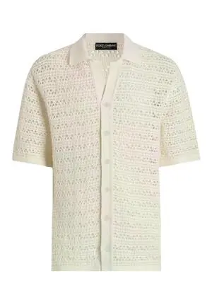 Dolce & Gabbana Open-knit Shirt - White