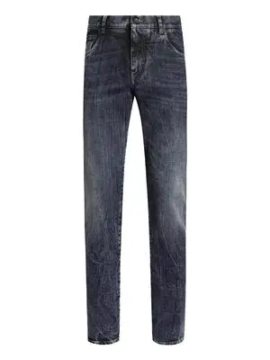 Dolce & Gabbana Logo-plaque Jeans - Blue