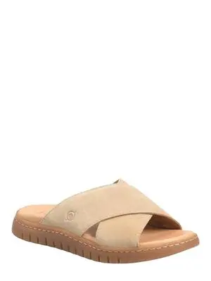 BØRN Dia Slide Sandal - Taupe Suede