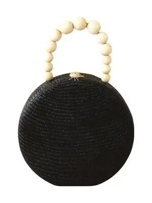 Likhâ Round Top Handle Bag - Black