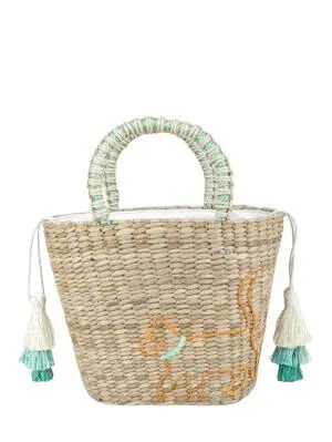 LIKHA Embroidered Bangkuan Fiber Tote - Natural