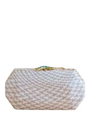LIKHA Houndstooth Octagon Clutch - Dusty Rose