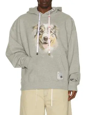 Mihara Yasuhiro Dog Printed Hoodie - Gray
