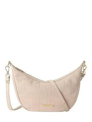 Brahmin Percy Leather Shoulder Bag - Beige
