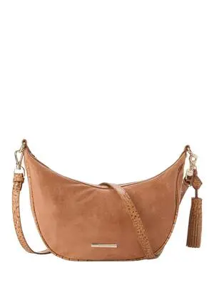 Brahmin Percy Leather Shoulder Bag Tan