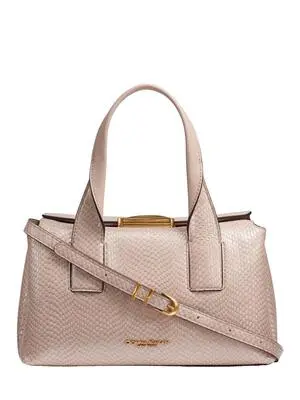 Donna Karan New York Amagansett Snake Satchel - Snow Petal