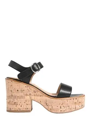 Gabriela Hearst Sardis Leather Platform Sandals - Black