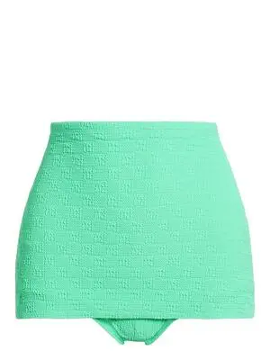 Alexander Wang Skirt-style Overlay Stretch-jacquard Shorts - Jade