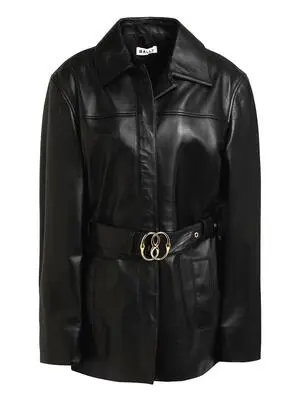 Bally Belted Leather Jacket - Black