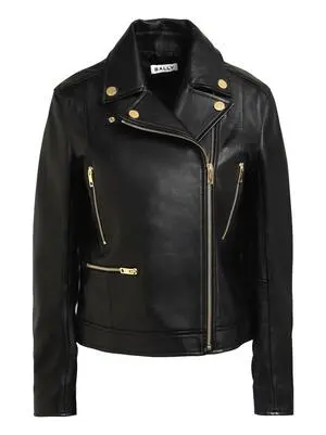 Bally Leather Biker Jacket - Black