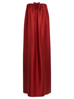 Max Mara Edda Strapless Maxi Dress Brick