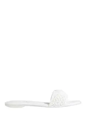 Alexander Wang Vy Faux Raffia Slides - White