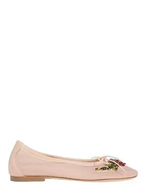 Simone Rocha Crystal-embellished Ballet Flats - Blush