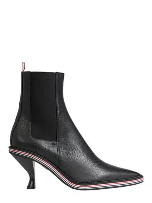 Thom Browne Pebbled Leather Chelsea Boots - Black