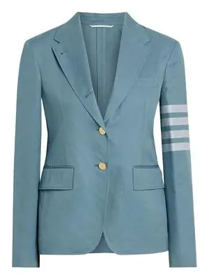 Thom Browne Striped Cotton-twill Blazer - Slate Blue