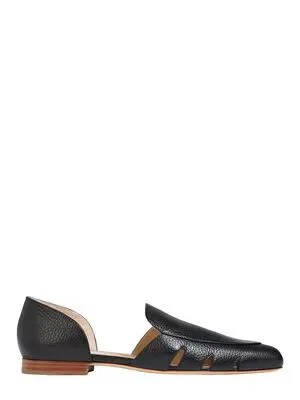 Gabriela Hearst Rory Pebbled Leather Flats - Black