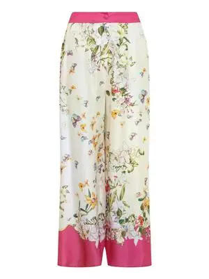 ANNA MOLINARI Floral Print Trousers - Neutrals