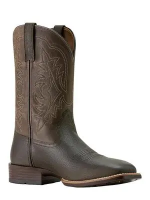Ariat Ryden Ultra Wide Square Toe Cowboy Boots - Smokey Brown