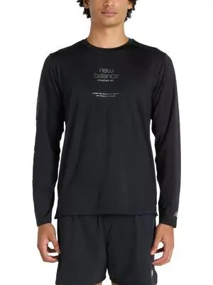 NEW BALANCE Long Sleeve Reflective T-shirt - Black