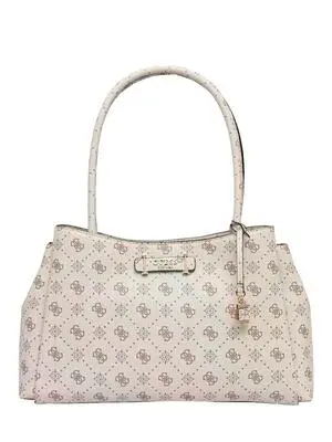 Guess Logo Charm Tote - Neutrals