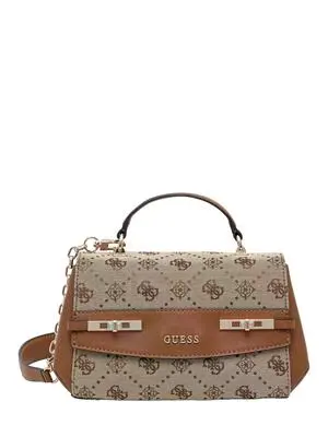 Guess Pattern Chain Tote Bag - Neutrals