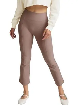Beyond Yoga Spacedye Pintuck Kick Flare Pants - Rosey Taupe Heather
