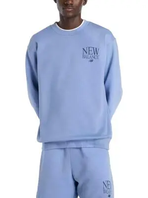 NEW BALANCE Logo Crew-neck Sweater - Blue