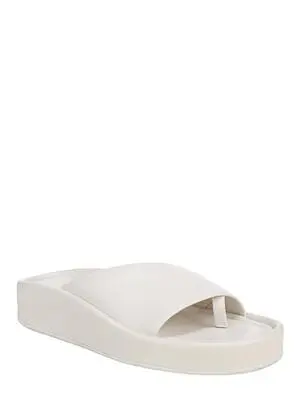 Naturalizer Asymmetric Leather Sandals Warm White