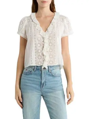 DÔEN Clairette Eyelet Organic Cotton Voile Top