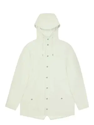 Rains Buttoned Hooded Jacket - Neutrals