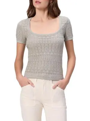 Paige Etoile Mixed Stitch Cotton Blend Sweater - Sea Mist