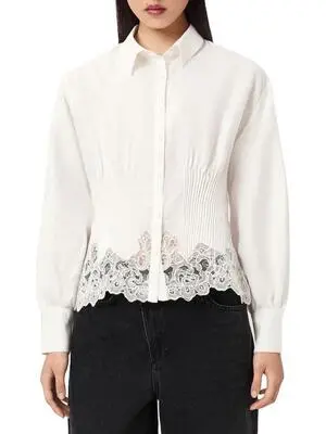 ALLSAINTS Carol Lace Shirt - White