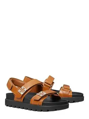 Tory Burch Mellow Burch Sandal - Cuoio/perfect Black/silver