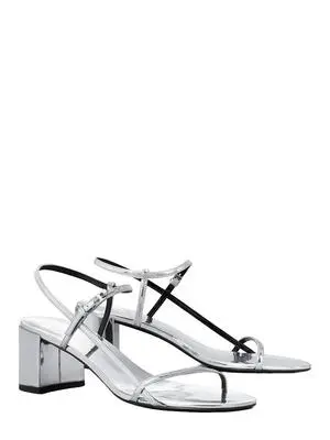 Tory Burch Gigi Heeled Sandal - Silver