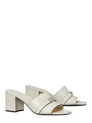 Tory Burch Leelee Heeled Mule - Light Cream