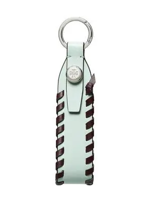 Tory Burch Leather Woven Bag Charm - Light Green