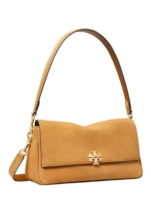 Tory Burch Small Charlie Suede Shoulder Bag - Toffee