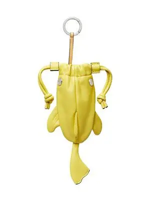 Tory Burch Fish Pouch Bag Charm - Yellow