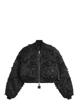 Cecilie Bahnsen X Alpha Industries Ma-1 Cropped Bomber Jacket - Black