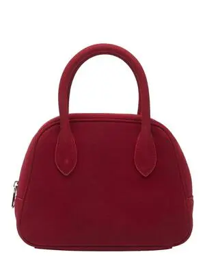DUNST Suede Boston Handheld Bag - Red