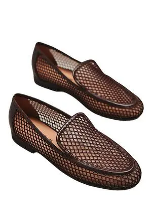 Maeve Mesh Loafers - Dark Brown