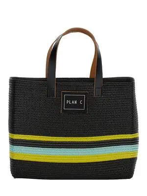 Plan C Small Raffia Tote - Multicolor