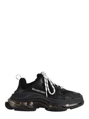 Balenciaga Triple S Sneakers With Clear Sole - Black