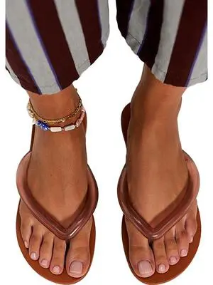 Melissa Airflow Flip Flops - Brown/blue