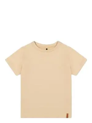 DEUX PAR DEUX Organic Cotton Jersey T-shirt Solid - Beige