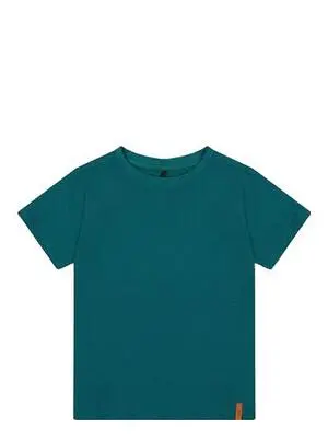 DEUX PAR DEUX Organic Cotton Jersey T-shirt Solid - Dark Turquoise