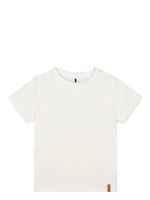 DEUX PAR DEUX Organic Cotton Jersey T-shirt Solid - Off-white