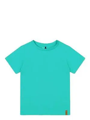 DEUX PAR DEUX Organic Cotton Jersey T-shirt Solid - Turquoise